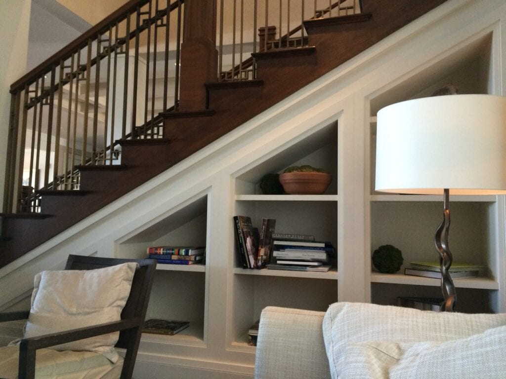 Recessed Shelving Under Stairs | Block12 Construction Project